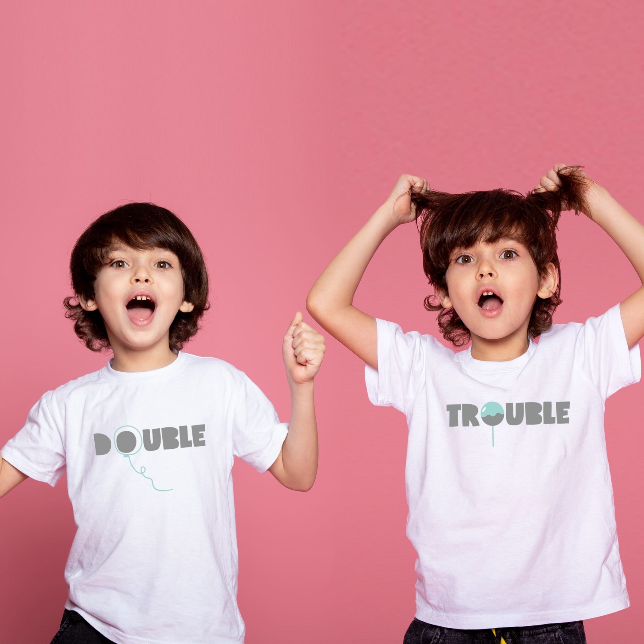 Double trouble tshirts for twins - ALOV